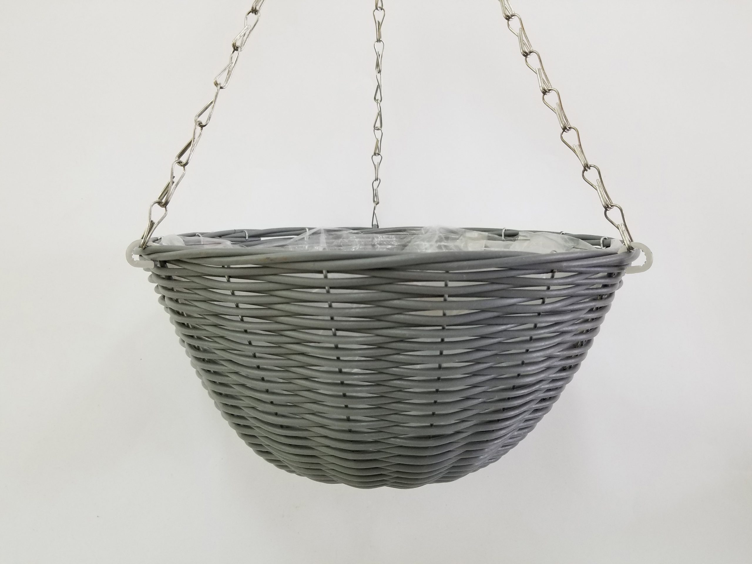 Rattan Effect Basket - Light Grey - Mango Moon